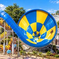 China High Capacity Fiberglass Water Slide Tornado Custom Colorful for Aqua Water Park Equipment for sale