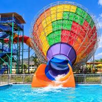 China High Capacity Fiberglass Water Slide Tornado Custom Colorful for Aqua Water Park Equipment for sale