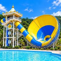 China High Capacity Fiberglass Water Slide Tornado Custom Colorful for Aqua Water Park Equipment for sale