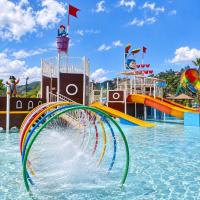 China Rainbow Ring Splash Pads Water Play Equipment Fiberglass Spray Interactive Feature For  Children'S Pool for sale