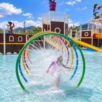 China Rainbow Ring Splash Pads Water Play Equipment Fiberglass Spray Interactive Feature For  Children'S Pool for sale