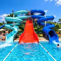 China Double Spiral Water Slide Combination Fiberglass Of Water Amusement Equipment With CE for sale