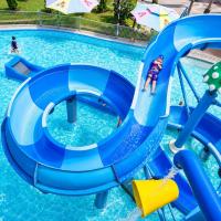 China Fiberglass Spiral Water Slide Custom Curved Slide For Aquatic Park With1-Year Warranty for sale