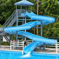 China Fiberglass Spiral Water Slide Custom Curved Slide For Aquatic Park With1-Year Warranty for sale
