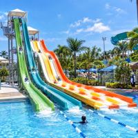 China Rainbow Racer Water Slide Multi Lane Fiberglass Slide for Water Park for sale