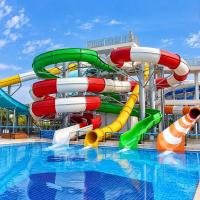 China Most Popular Fiberglass Aqua Park Slides For Swimming Pool Colorful Fiberglass Rides for sale