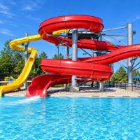 China Outdoor Spiral Fiberglass Pool Slides For Aqua Park Swimming Pool With ROHS for sale