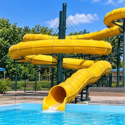 China Oxidation Resistant Water Slide Spiral Fiberglass For Resort Water Park With 3D Design for sale