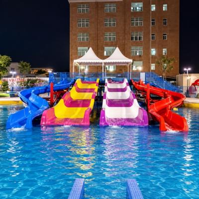China Customized  6-10mm Thickness Family Water Slide Fiberglass For Resorts Swimming Pool for sale