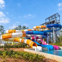 China Hot Sale Fiberglass Spiral Water Slide Fiberglass For Aquatic Park Adult Swimming Pool for sale