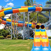 China Hot Sale Fiberglass Spiral Water Slide Fiberglass For Aquatic Park Adult Swimming Pool for sale