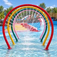 China Colorful Rainbow Water Spray Arch With Custom Sizes For Kids Splash Pads With 63mm Pipe for sale