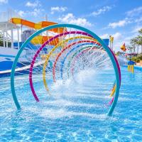China Colorful Rainbow Water Spray Arch With Custom Sizes For Kids Splash Pads With 63mm Pipe for sale