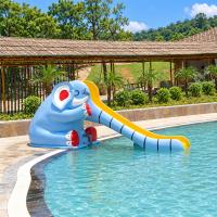 China Compact Fiberglass Dolphin Water Slide For Kids Pools With Bright Custom Colors for sale