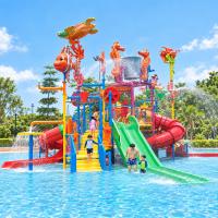 China Medium Animal Water Playground Featuring Aqua Park With Multi Level Platforms And Kids Slides for sale