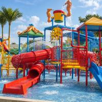 China Medium Animal Water Playground Featuring Aqua Park With Multi Level Platforms And Kids Slides for sale