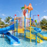 China Medium Animal Water Playground Featuring Aqua Park With Multi Level Platforms And Kids Slides for sale