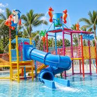 China Medium Animal Water Playground Featuring Aqua Park With Multi Level Platforms And Kids Slides for sale