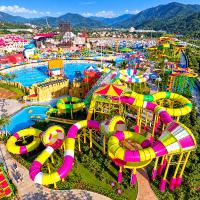 China 10000㎡ All Ages Aqua Park Water Park Equipment With Fiberglass Slides And Water Play Commercial for sale