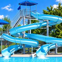 China Fiberglass Spiral Water Slide With Steel Supports Custom Design CE Certificate for sale