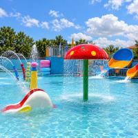 China Mushroom Water Splash Pads Water Spray Feature Custom Material For Kid Pool With 1-Year Warranty for sale