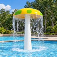 China Mushroom Water Splash Pads Water Spray Feature Custom Material For Kid Pool With 1-Year Warranty for sale