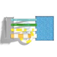 China 3 Multi Lane Family Wide Water Slide Fiberglass For Kids And Adult 6-10mm Thickness for sale