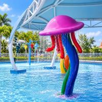 China Colorful Jellyfish Splash Pad Aqua Park Equipment With Water Spray For Kid Play Areas for sale