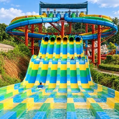 China High Platform Octopus Water Slide Fiberglass Multi Lane Water Slide For Water Parks With Racing for sale