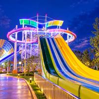 China High Platform Octopus Water Slide Fiberglass Multi Lane Water Slide For Water Parks With Racing for sale