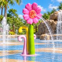 China Flower Water Spray Feature For Splash Pads Swimming Pool Water Games For Kid With Designs for sale