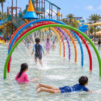 China Galvanized Steel Rainbow Water Loops Water Spray For Interactive Splash Pad Play for sale