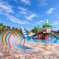 China Galvanized Steel Rainbow Water Loops Water Spray For Interactive Splash Pad Play for sale