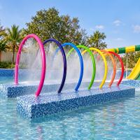 China Galvanized Steel Rainbow Water Loops Water Spray For Interactive Splash Pad Play for sale