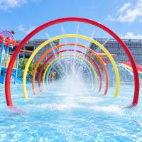 China Galvanized Steel Rainbow Water Loops Water Spray For Interactive Splash Pad Play for sale