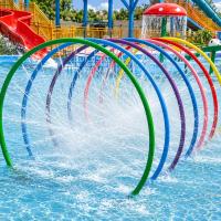 China Galvanized Steel Rainbow Water Loops Water Spray For Interactive Splash Pad Play for sale
