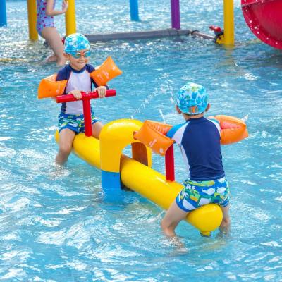 China Interactive Seesaw Water Play Equipment Features Galvanized Steel For Water Slide Playground for sale