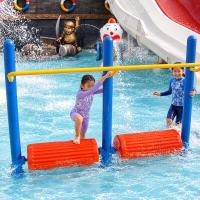 China Interactive Seesaw Water Play Equipment Features Galvanized Steel For Water Slide Playground for sale