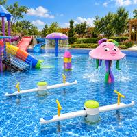 China Interactive Seesaw Water Play Equipment Features Galvanized Steel For Water Slide Playground for sale
