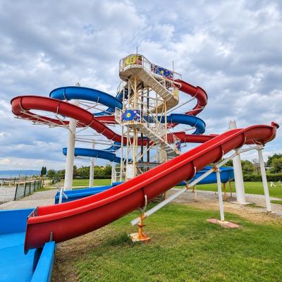 China Custom Combination Water Slide With Spiral And Tube Flumes For Water Parks With ROHS for sale