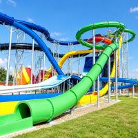 China Custom Combination Water Slide With Spiral And Tube Flumes For Water Parks With ROHS for sale