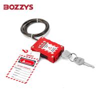 China Adjustable Cable Padlock Lockout  With 4MM Plastic Coated Stainless Steel Cable Lockout for sale