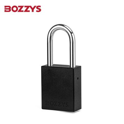 China Anodized Keyed Alike Aluminium Padlock With 6*38mm Nylon Shackle High Visibility for sale
