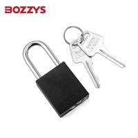 China Anodized Keyed Alike Aluminium Padlock With 6*38mm Nylon Shackle High Visibility for sale