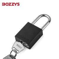 China Anodized Keyed Alike Aluminium Padlock With 6*38mm Nylon Shackle High Visibility for sale