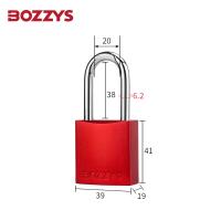 China 38mm Steel Shackle Lockout Aluminum Safety Padlocks Industrial For Overhaul for sale