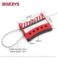 China Multipurpose Custom Label Adjustable Cable Lockout With 4 Mm UV PVC Coated Steel Cable for sale