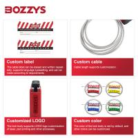 China Multipurpose Custom Label Adjustable Cable Lockout With 4 Mm UV PVC Coated Steel Cable for sale