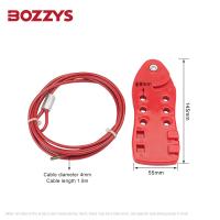 China Adjustable Economic Cable Customizable Length Insulation Coated Stainless Steel Lockout With 2M 2 M Plastic for sale