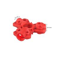 China Red PA Plastic Gas Cylinder Valve Pneumatic  Quick-disconnect Lockout Tagout Devices for sale